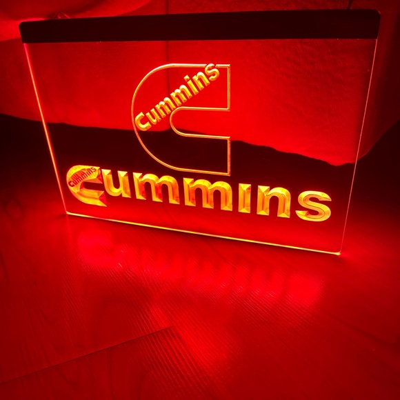Other | Cummins Led Neon Red Light Sign 8x12 | Poshmark